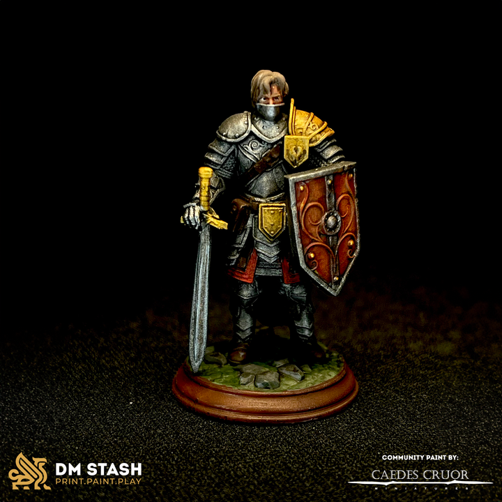 3D Printable Human Battle Master Fighter - Arion Midrun by DM Stash