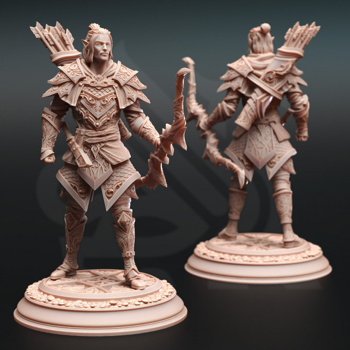 3D Printable Elven Monster Hunter Ranger - Ervion ro Estel by DM Stash