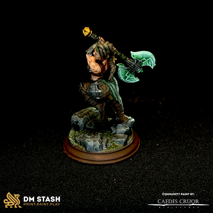 3D Printable Duergar Battlerager Barbarian - Gatha by DM Stash