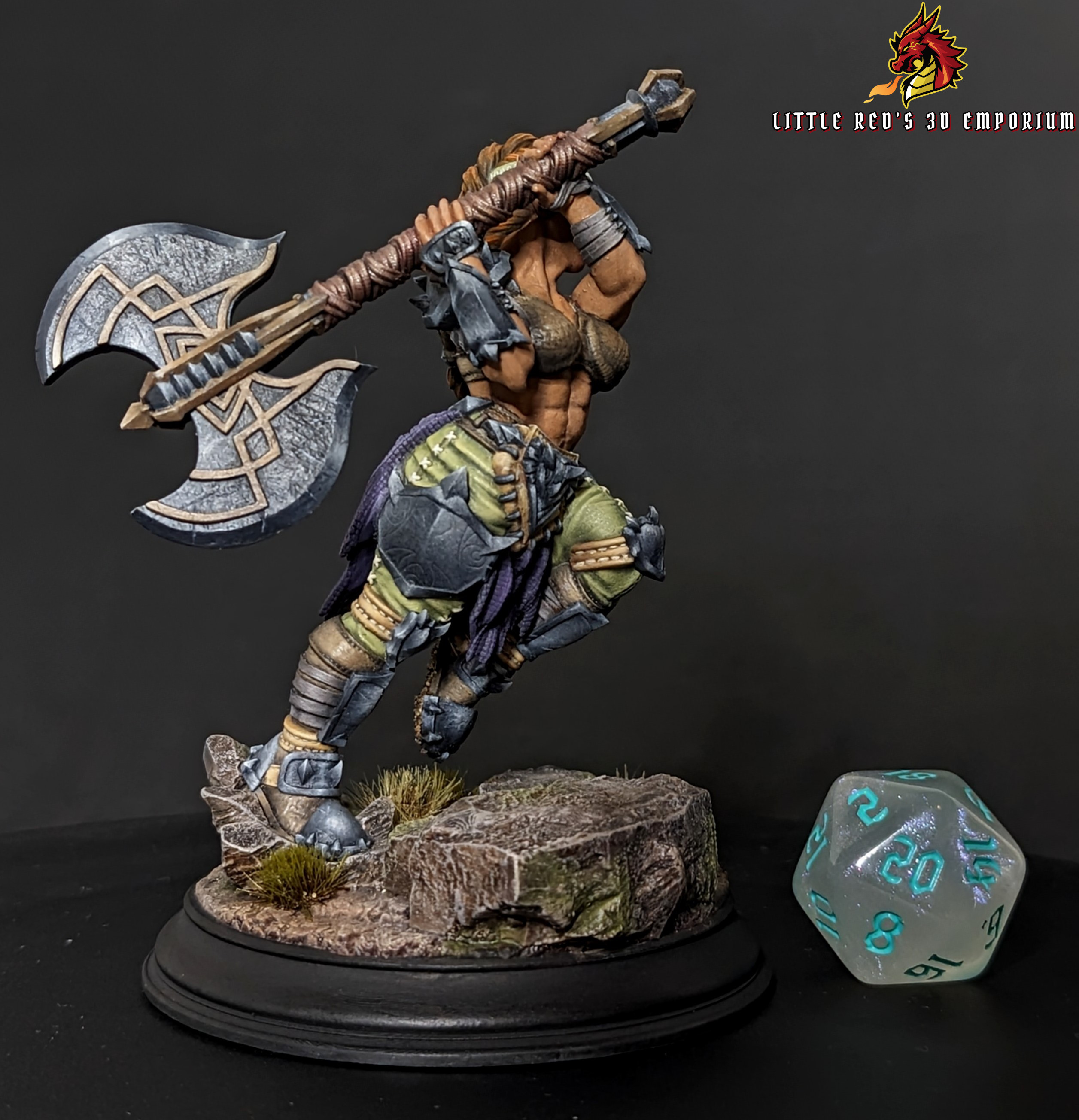 3D Printable Duergar Battlerager Barbarian - Gatha by DM Stash
