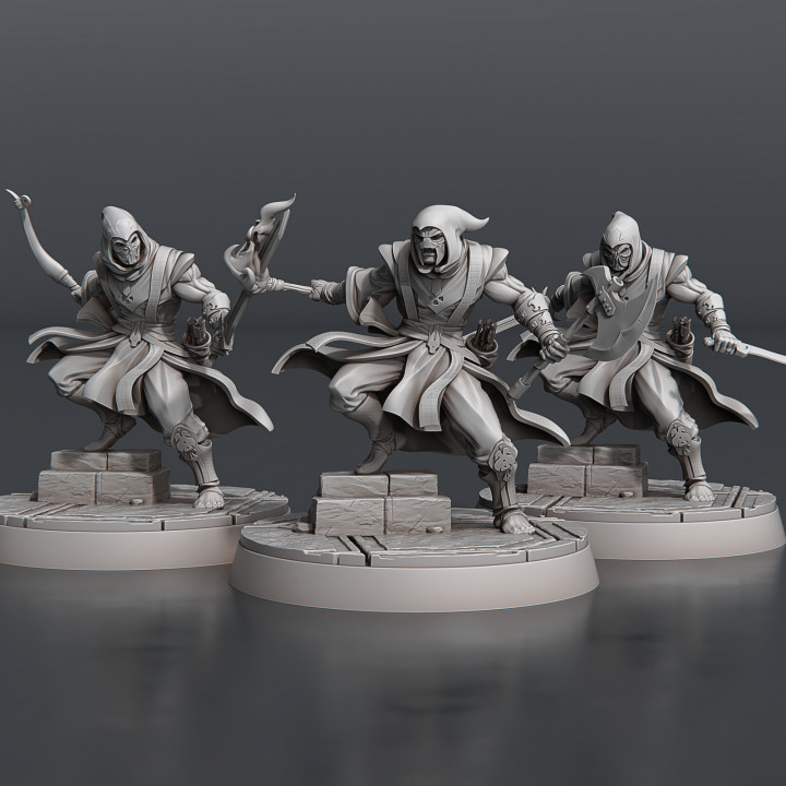 3D Printable Temple Guardians (MODULAR) by STL Miniatures