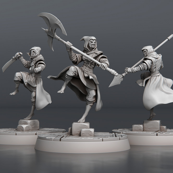 3D Printable Temple Guardians (MODULAR) by STL Miniatures