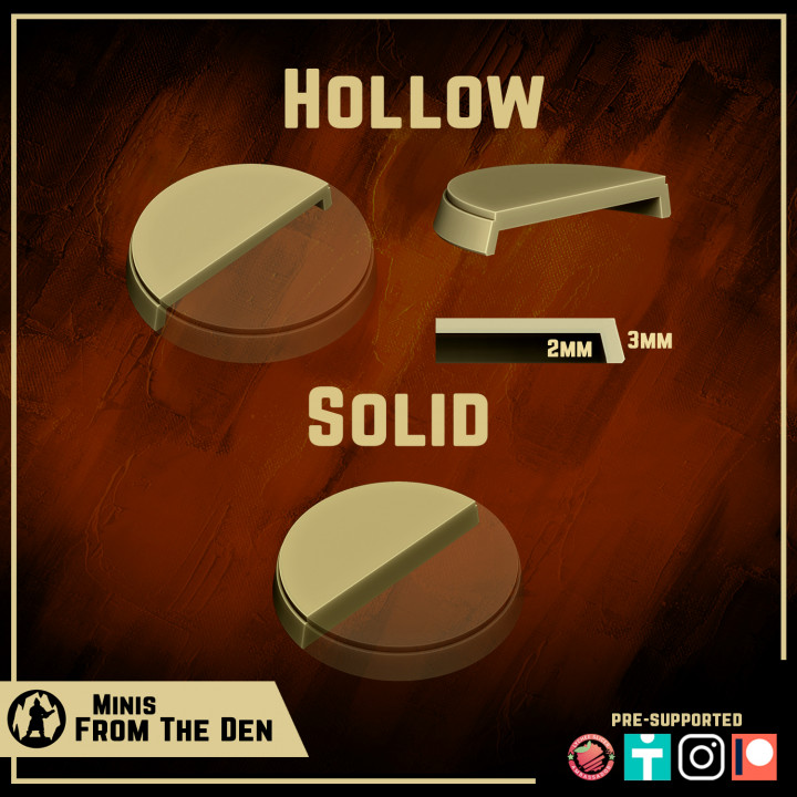 3D Printable Stone Desert - BASES PACK [Extended] by Minis From the Den