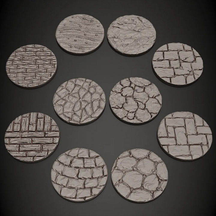 3D Printable 1INCH ROUND BASES by Pork Yoo