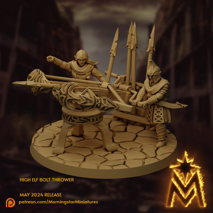 3D Printable High Elf Bolt Thrower | 32mm Scale Presupported by ...