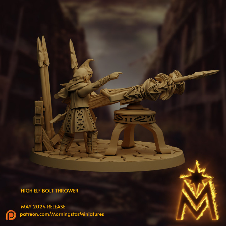 3D Printable High Elf Bolt Thrower | 32mm Scale Presupported by ...