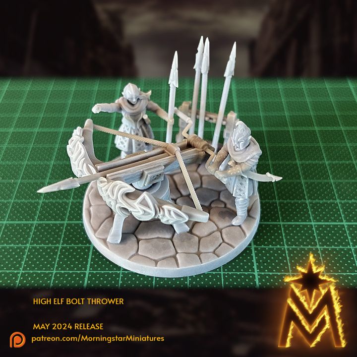 3D Printable High Elf Bolt Thrower | 32mm Scale Presupported by ...