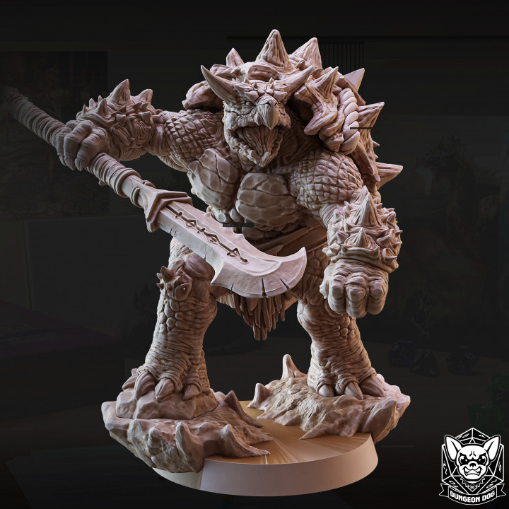 3D Printable Tortle Barbarian - B by Dungeon Dog