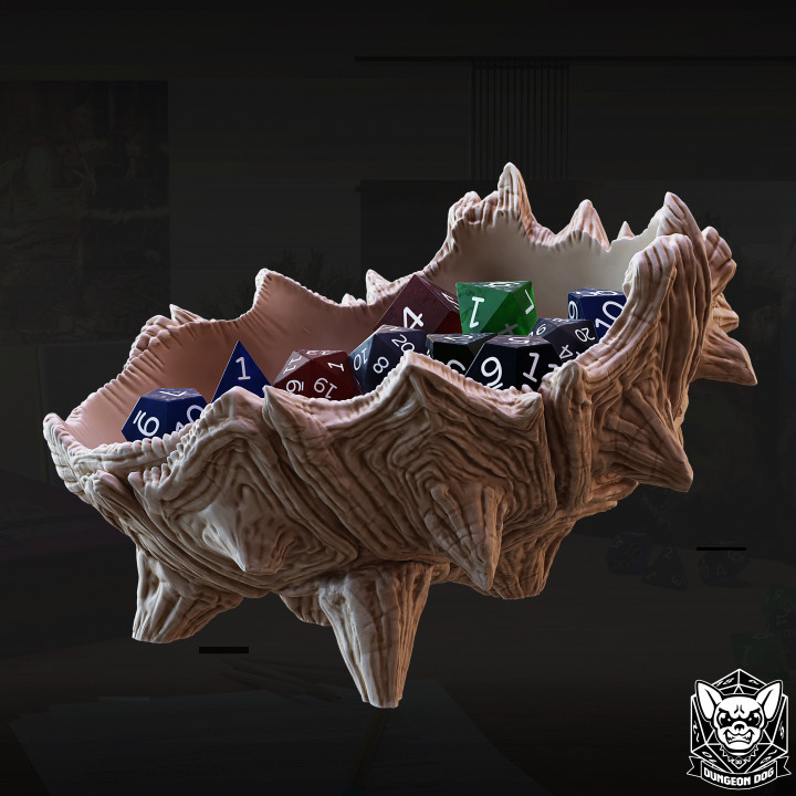 3D Printable Turtle Shell Bowl (Dicebowl) by Dungeon Dog