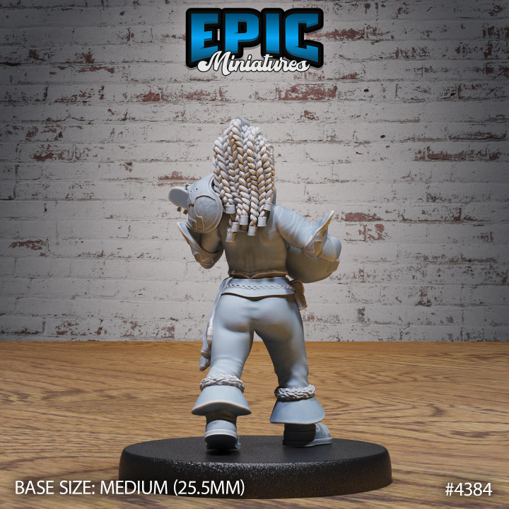 3D Printable Bearded Female Dwarf Bard / Dwarfen Warrior / Mysterious ...