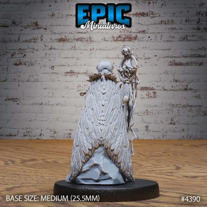 3D Printable Raven Wizard Female Sitting / Bird Folk Warrior / Crow ...