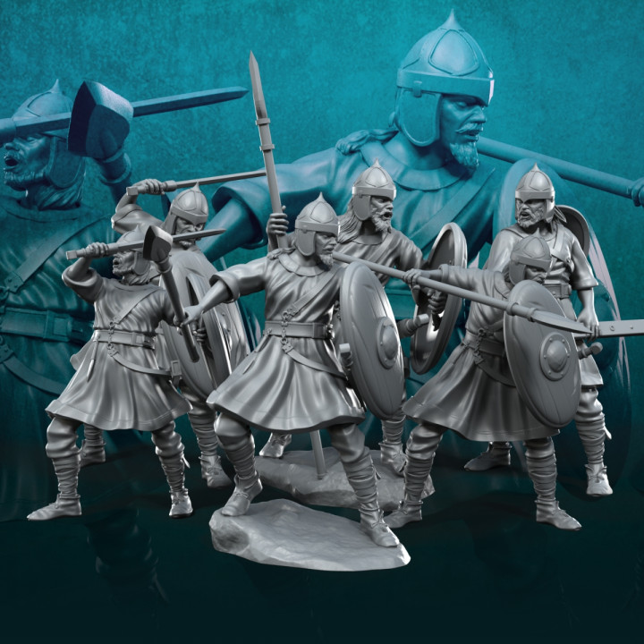 3D Printable 6x Visigoths on foot | Visigoths | Historical by Davale ...