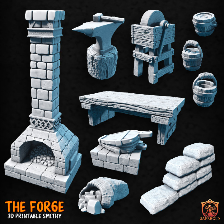 3D Printable The Forge Workshop Set by Safehold