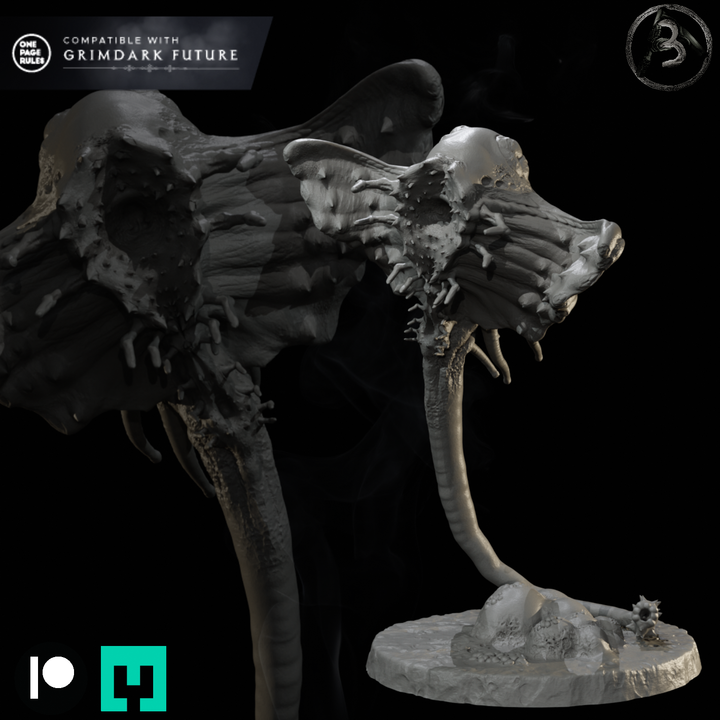 3D Printable The Scourge: Thraxis Leech by bLUARt