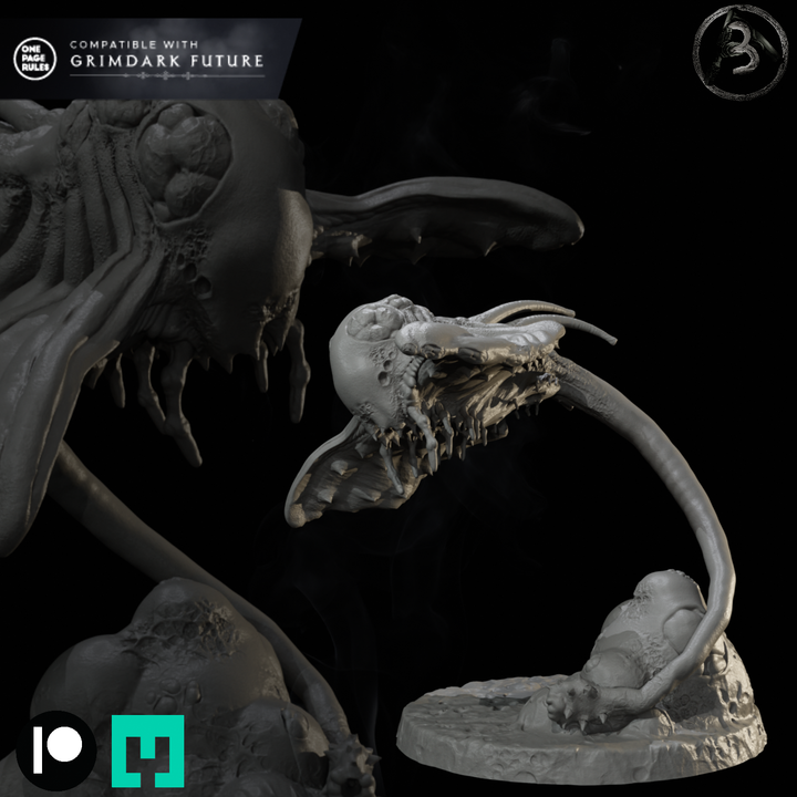 3D Printable The Scourge: Thraxis Leech by bLUARt