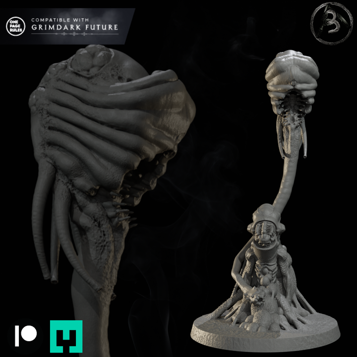3D Printable The Scourge: Thraxis Leech by bLUARt