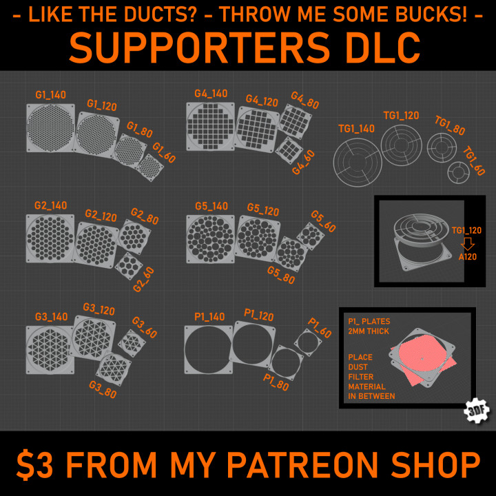 3D Printable PC Cooling Duct System by Adam Freeman