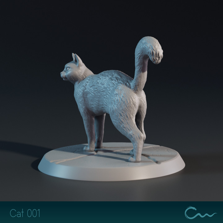 3D Printable Cat 001 by The Cape Wyrm