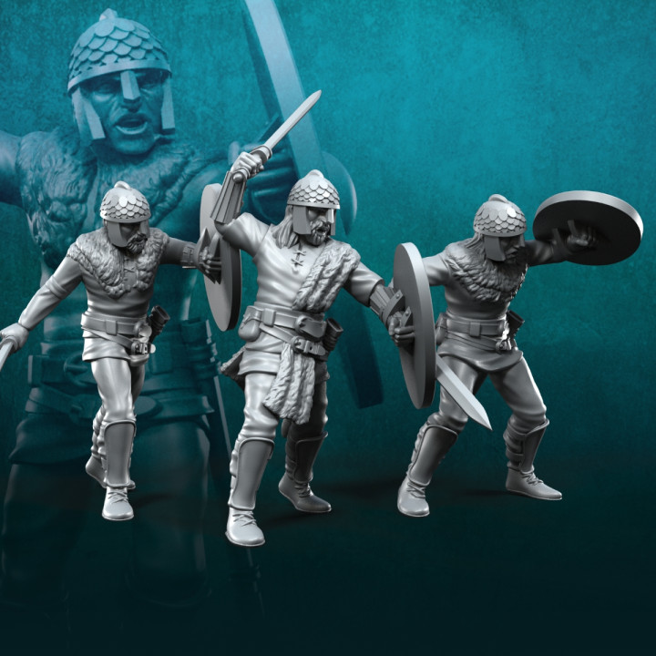 3D Printable 6x Gepids on foot Swordmen | Gepids | Historical by Davale ...