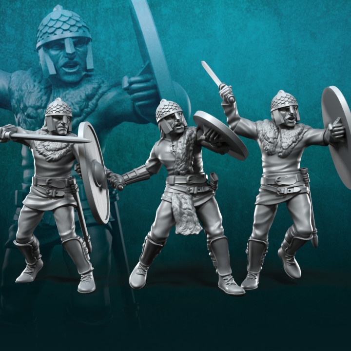 3D Printable 6x Gepids on foot Swordmen | Gepids | Historical by Davale ...