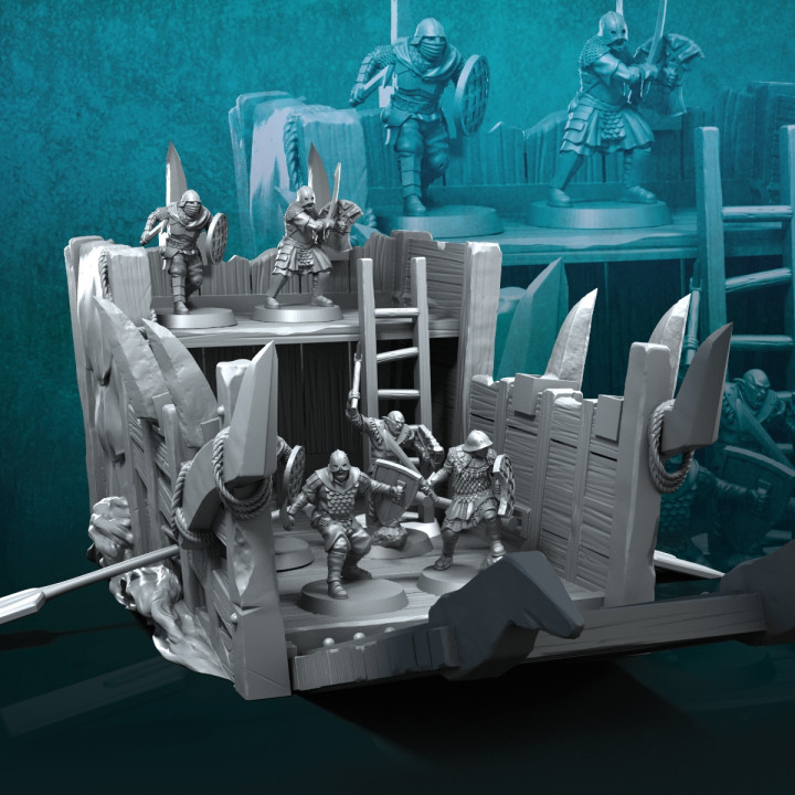 3D Printable 3x Assault Ships | Regular Orcs | Fantasy by Davale Games