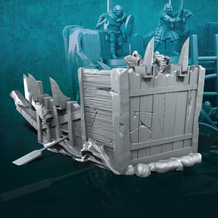 3D Printable 3x Assault Ships | Regular Orcs | Fantasy by Davale Games
