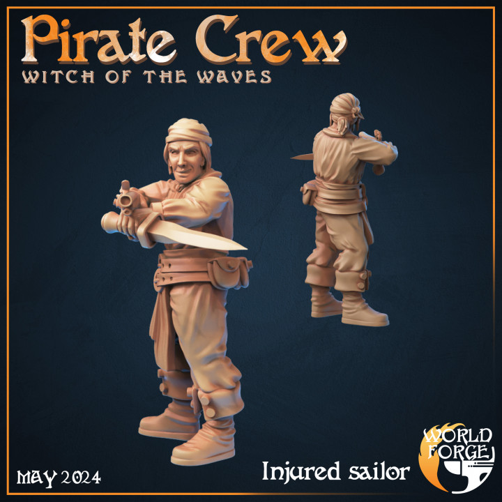 3D Printable Pirate Crew x6 by Embernell Studio