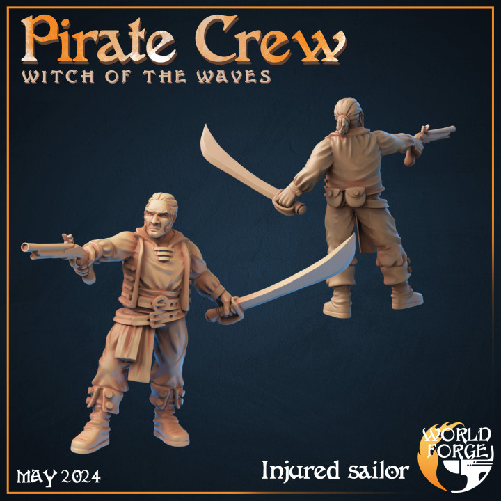 3D Printable Pirate Crew x6 by Embernell Studio