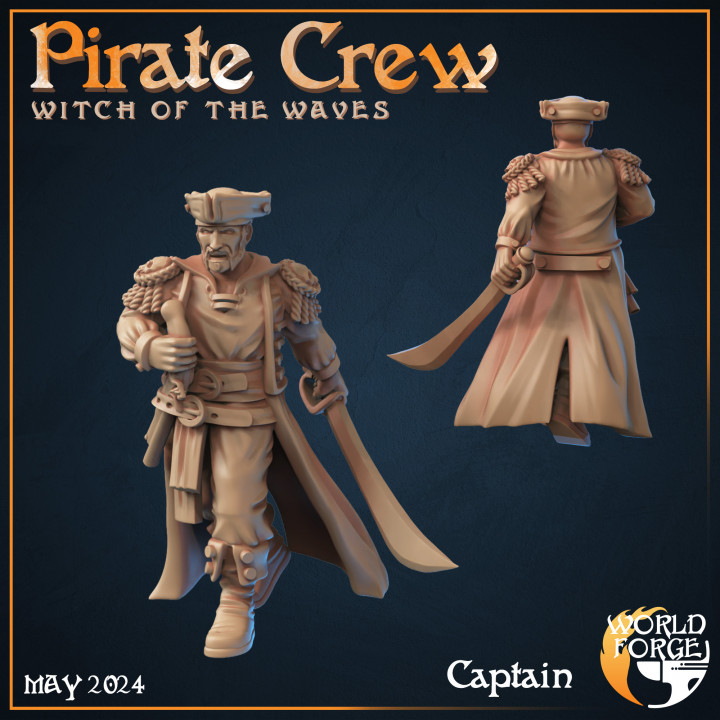 3D Printable Pirate Crew x6 by World Forge Miniatures