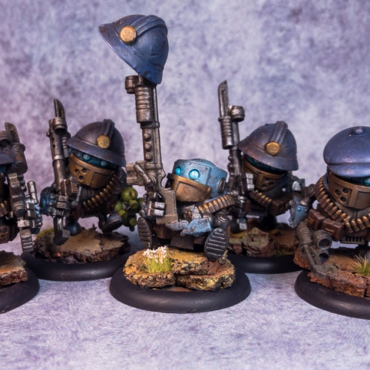 3D Printable WARPOD Trenchers 'RAID' and 'MARCH' Teams by Flytrap Digital