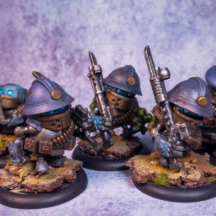 3D Printable WARPOD Trenchers 'RAID' and 'MARCH' Teams by Flytrap Digital
