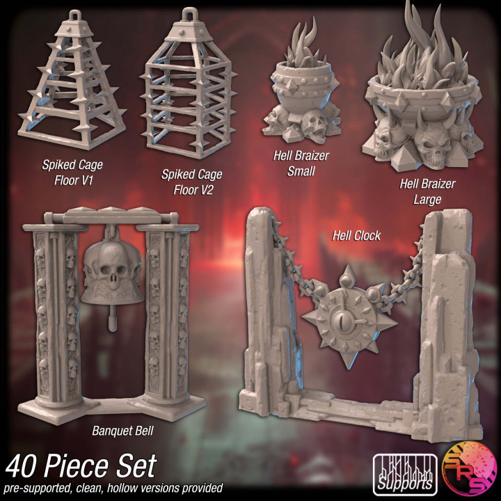 3D Printable Demon Banquet Terrain Set by SRS Studios