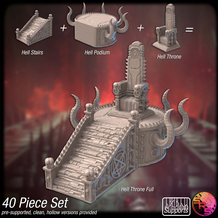 3D Printable Demon Banquet Terrain Set by SRS Studios