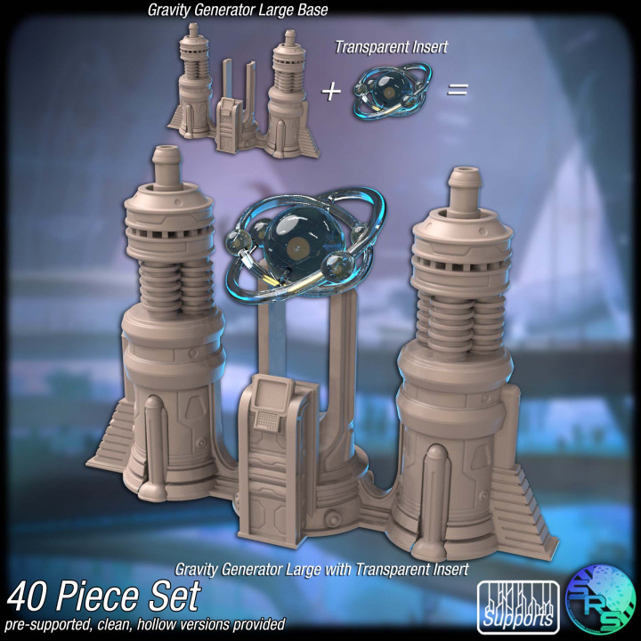 3D Printable Spaceport Terrain Set by SRS Studios