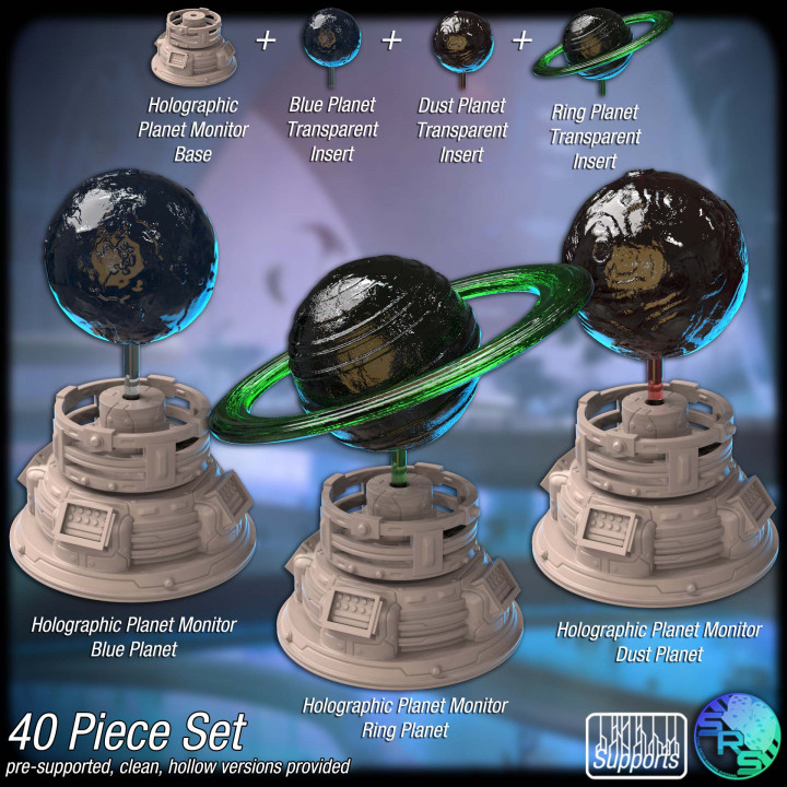 3D Printable Spaceport Terrain Set by SRS Studios