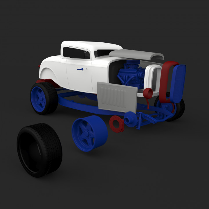 3D Printable 1932 Classic Roadster 3D Printable Model - High-Resolution ...