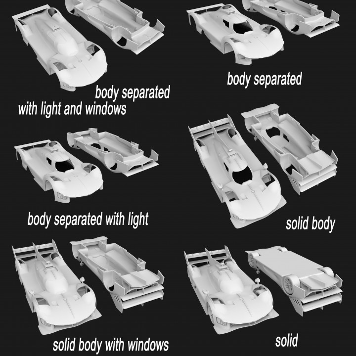 3D Printable Racing Le Mans Hypercar 499P Ready to Print by demis sarda