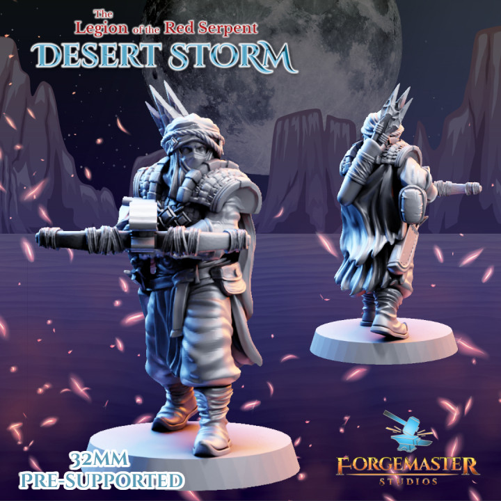 3D Printable Desert Crossbow Warriors - Desert Shadow Crossbow Poses by ...