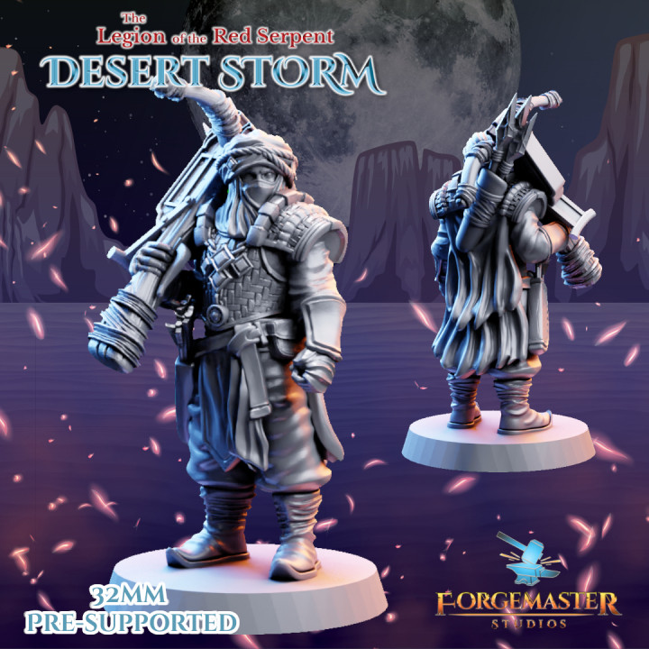 3D Printable Desert Crossbow Warriors - Desert Shadow Crossbow Poses by ...