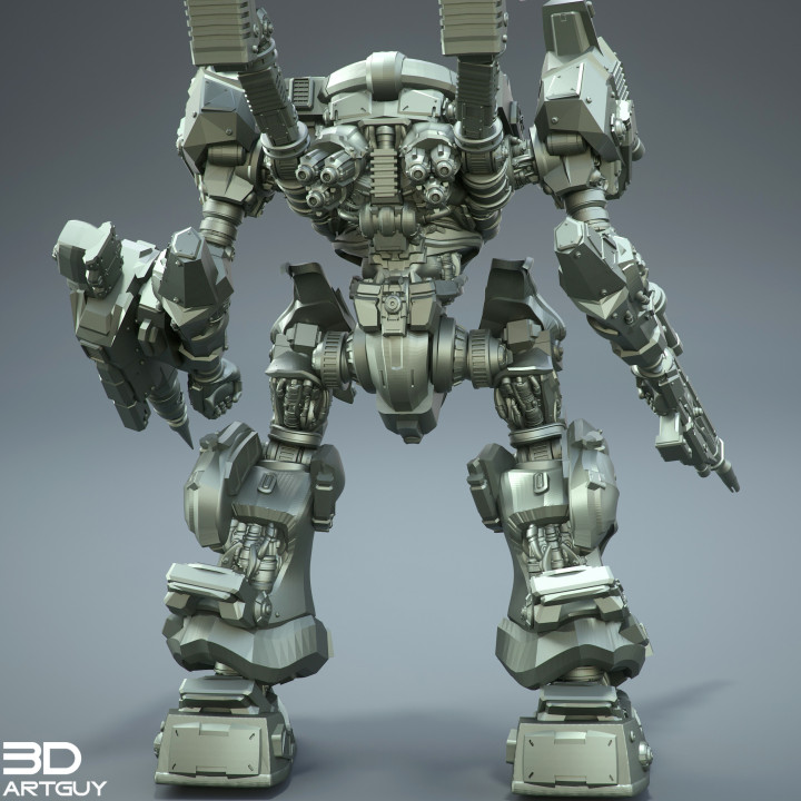 3D Printable Domination Mech by 3DArtGuy