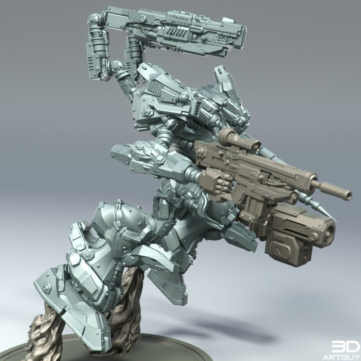 3D Printable Domination Mech by 3DArtGuy