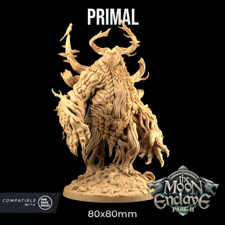 3D Printable Primal | PRESUPPORTED | Rage of The Elementals | The Moon ...