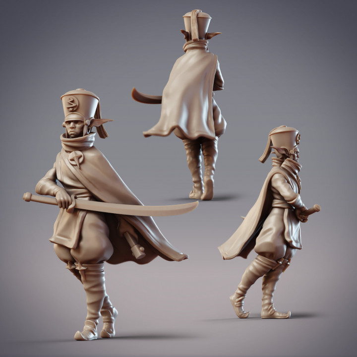 3D Printable Desert Elf Guard - Naila, Hakam Geometer (Pre-Supported ...