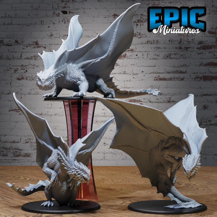 3D Printable Brown Dragon Set / Legendary Drake / Mountain Encounter ...