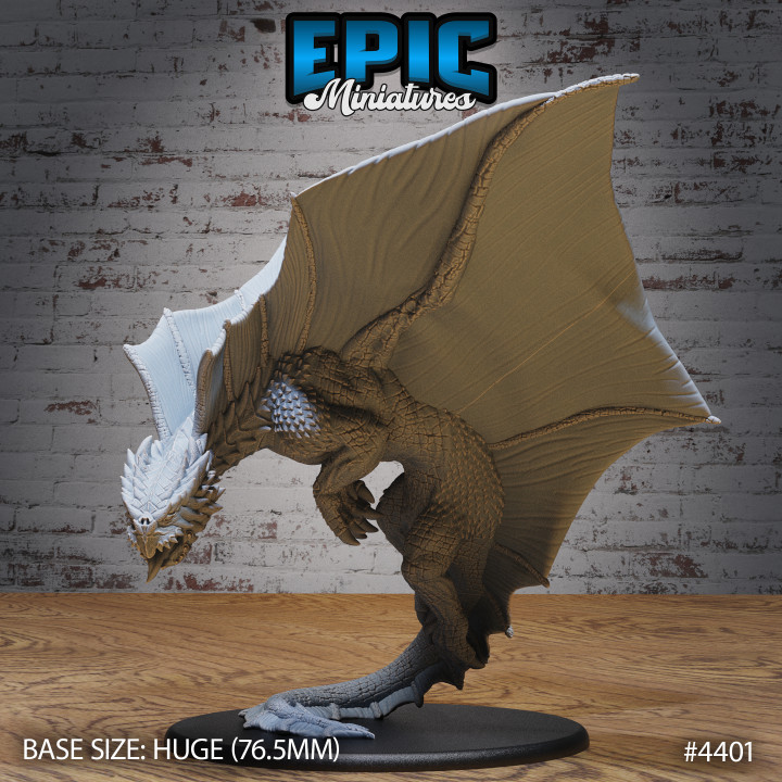 3D Printable Brown Dragon Set / Legendary Drake / Mountain Encounter ...