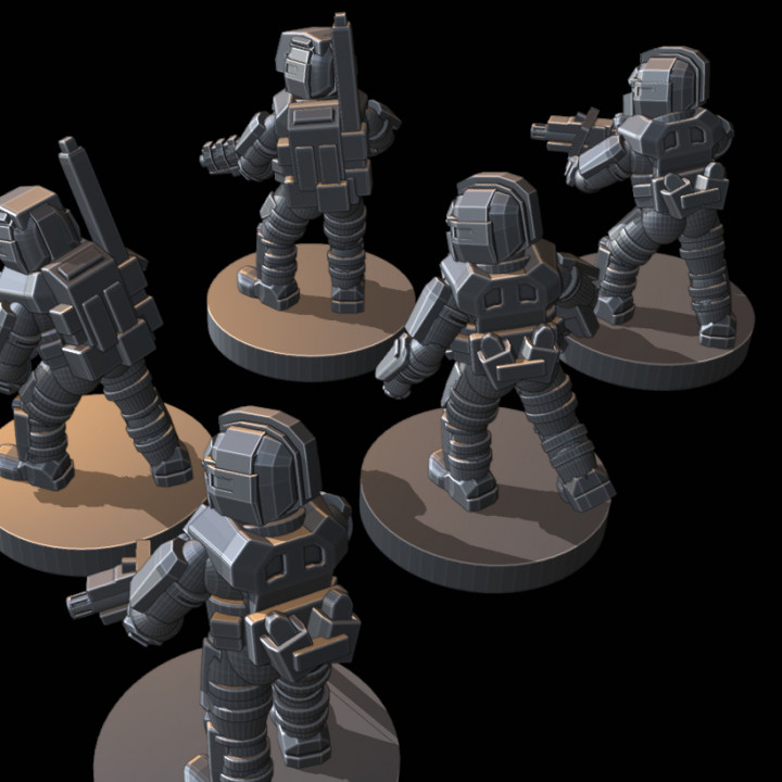 3D Printable 15mm SCI-FI Grand Tactics - Martian Support Teams ...