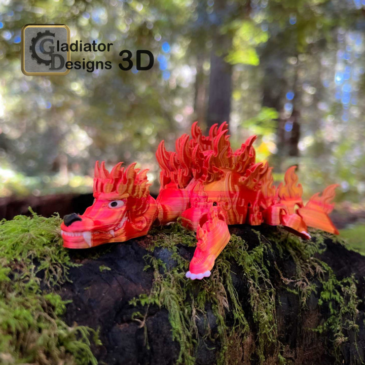 3D Printable Fire Dragon by Josh