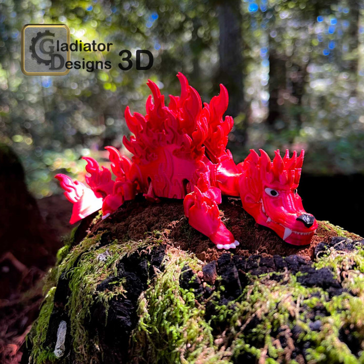 3D Printable Fire Dragon by Josh