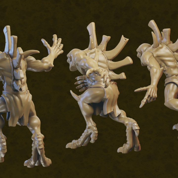3D Printable Undead Horror miniatures (32mm, modular) by Juhász Gergely