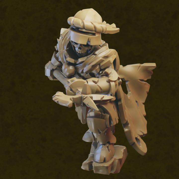 3D Printable Revenant King miniature (32mm, modular) by Juhász Gergely